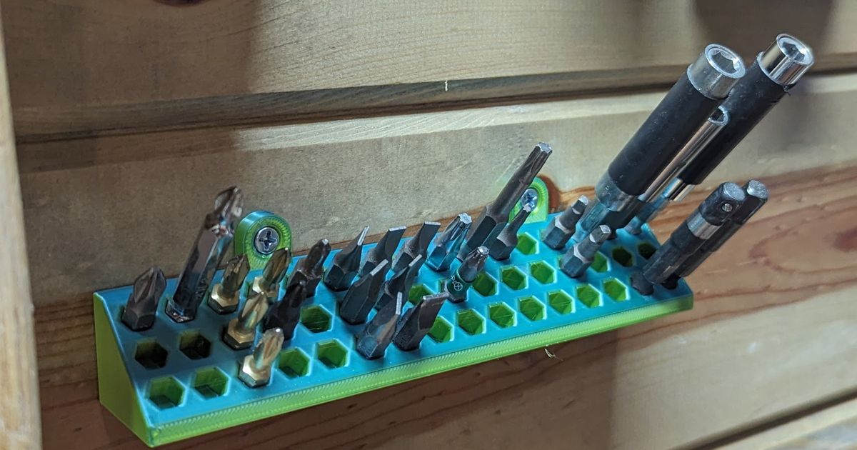 Bit holder - 48 bits, wall hanging by Jeffeb3 | Download free STL model ...