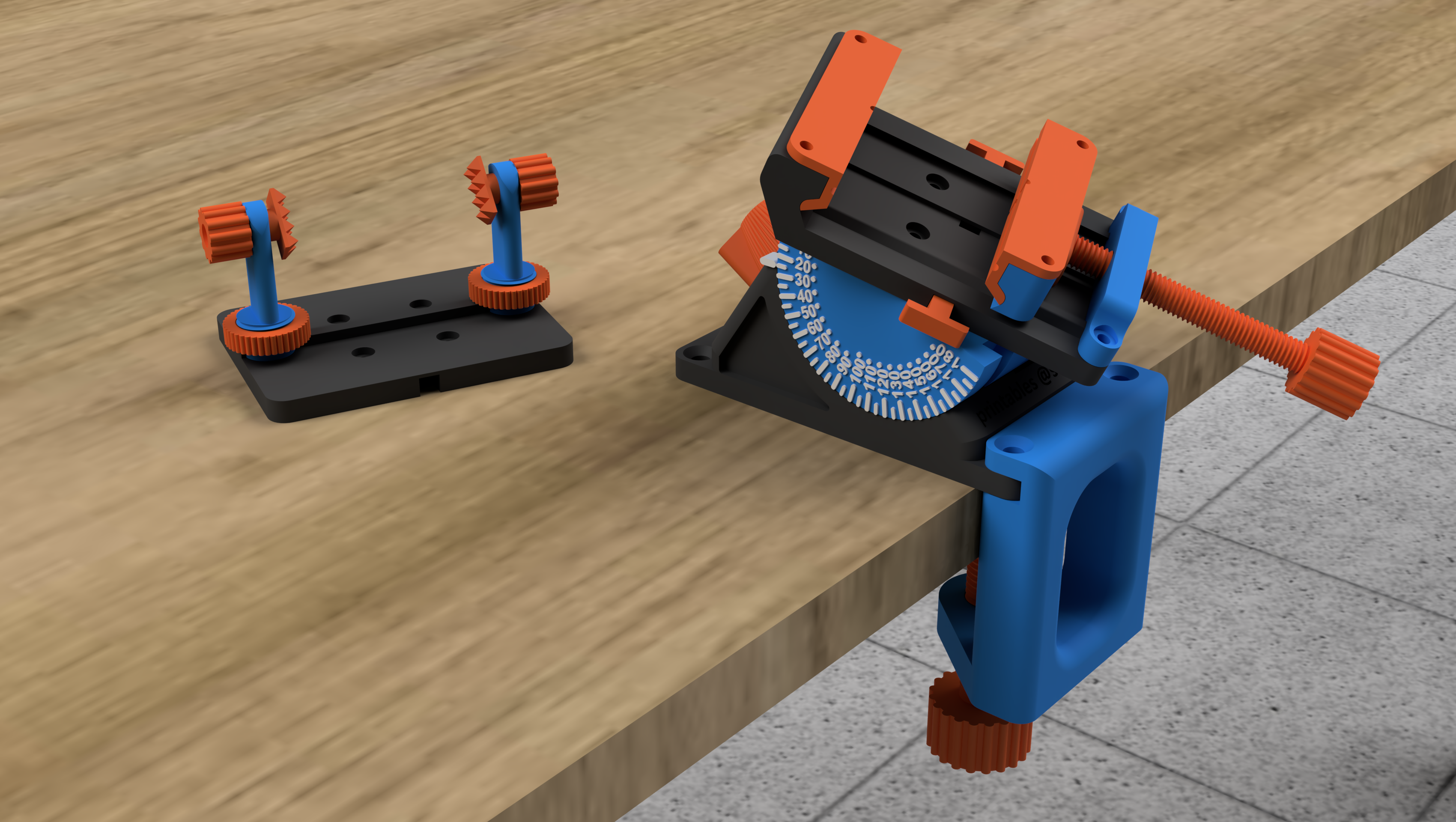 Multi-axis vice with interchangeable attachments. por sdaendi ...