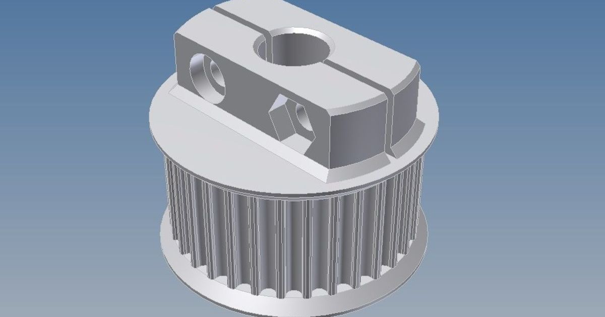 HTD 3M Pulleys for Stepper and CNC by Area51 | Download free STL model ...