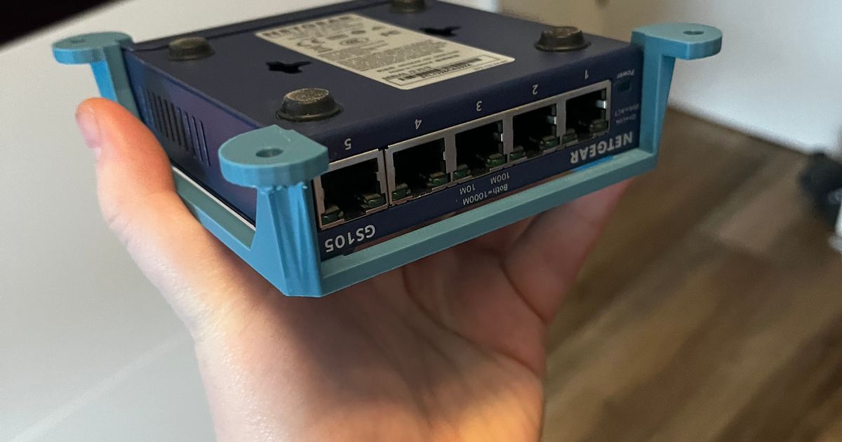 Netgear GS105 Lan Switch Holder by l3LueSkull | Download free STL model ...