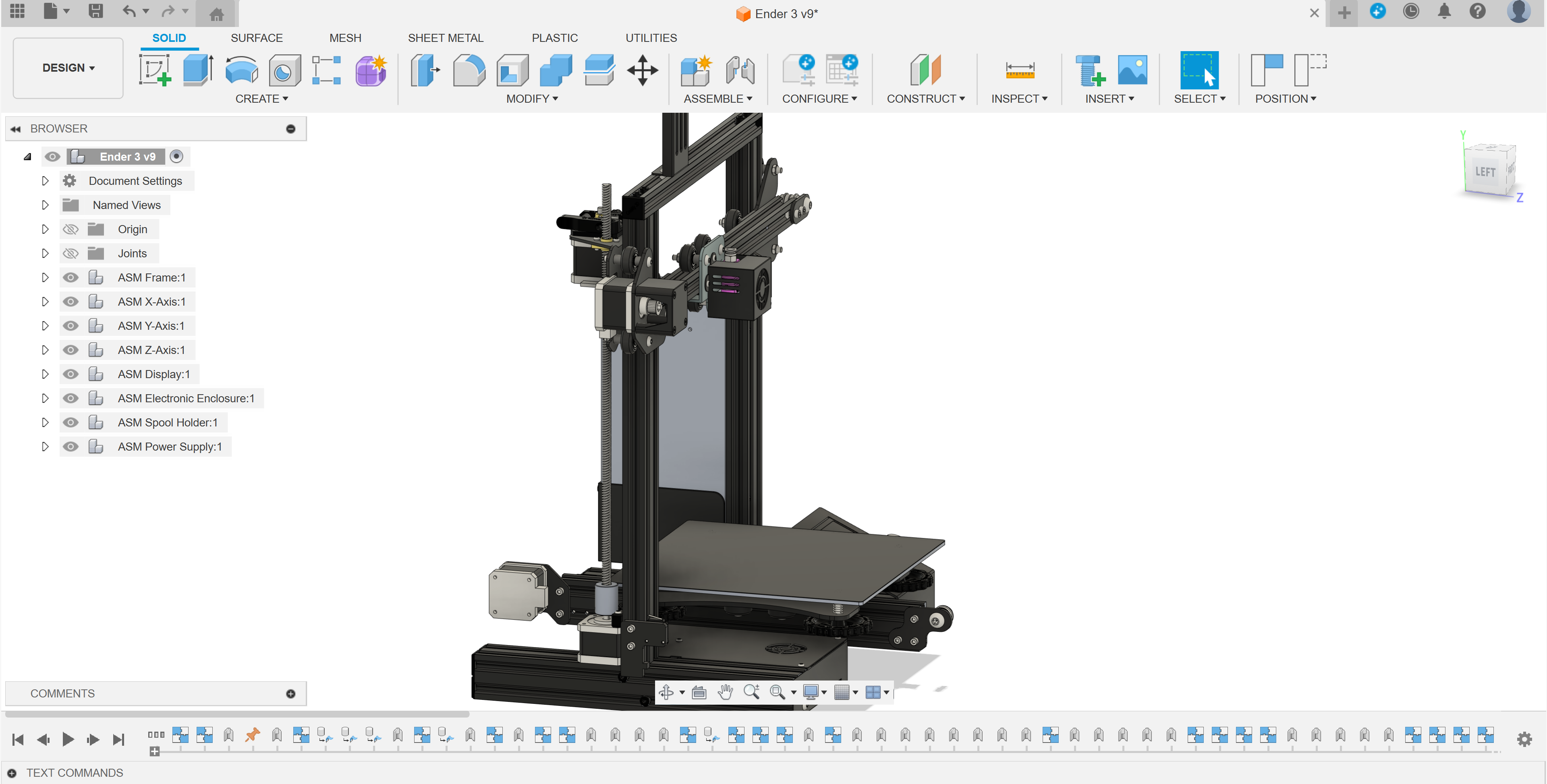 Fully Jointed Original Ender 3 Assembly .f3d File by Beardie 3DP ...