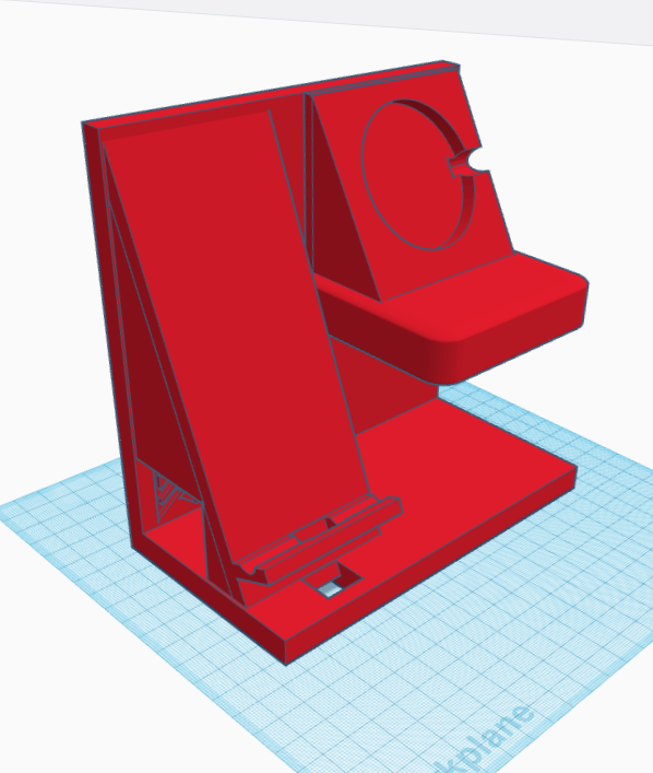 phone and watch stand with charging slots + Gridfinity variant by Ethan ...