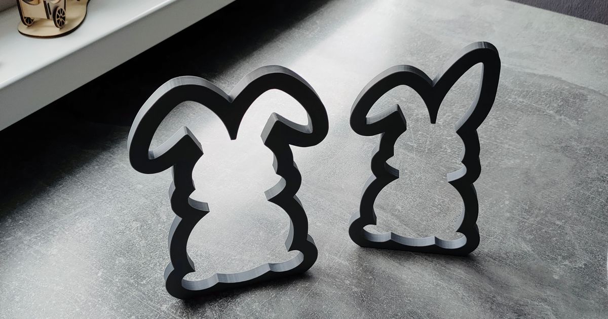 Bunny silhouette by Erik Köteleš | Download free STL model | Printables.com
