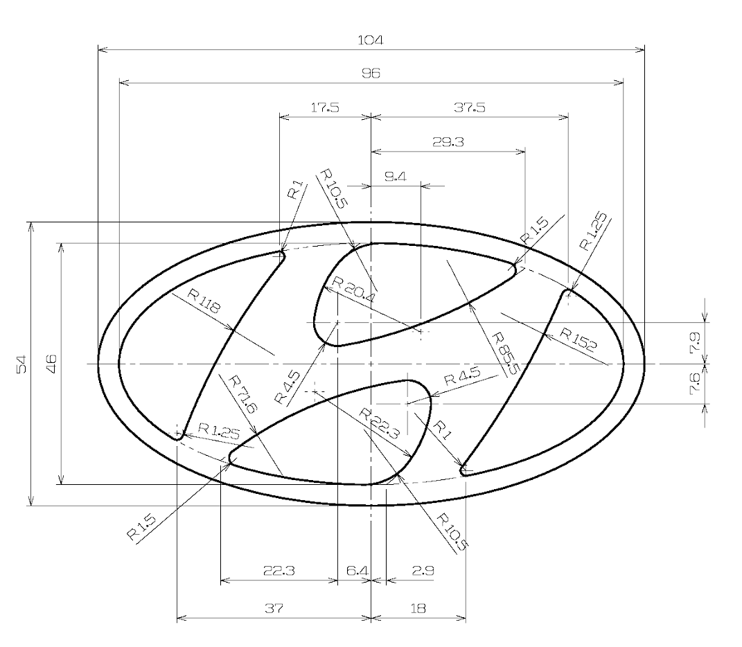 Hyundai logo by Andrew Matros | Download free STL model | Printables.com