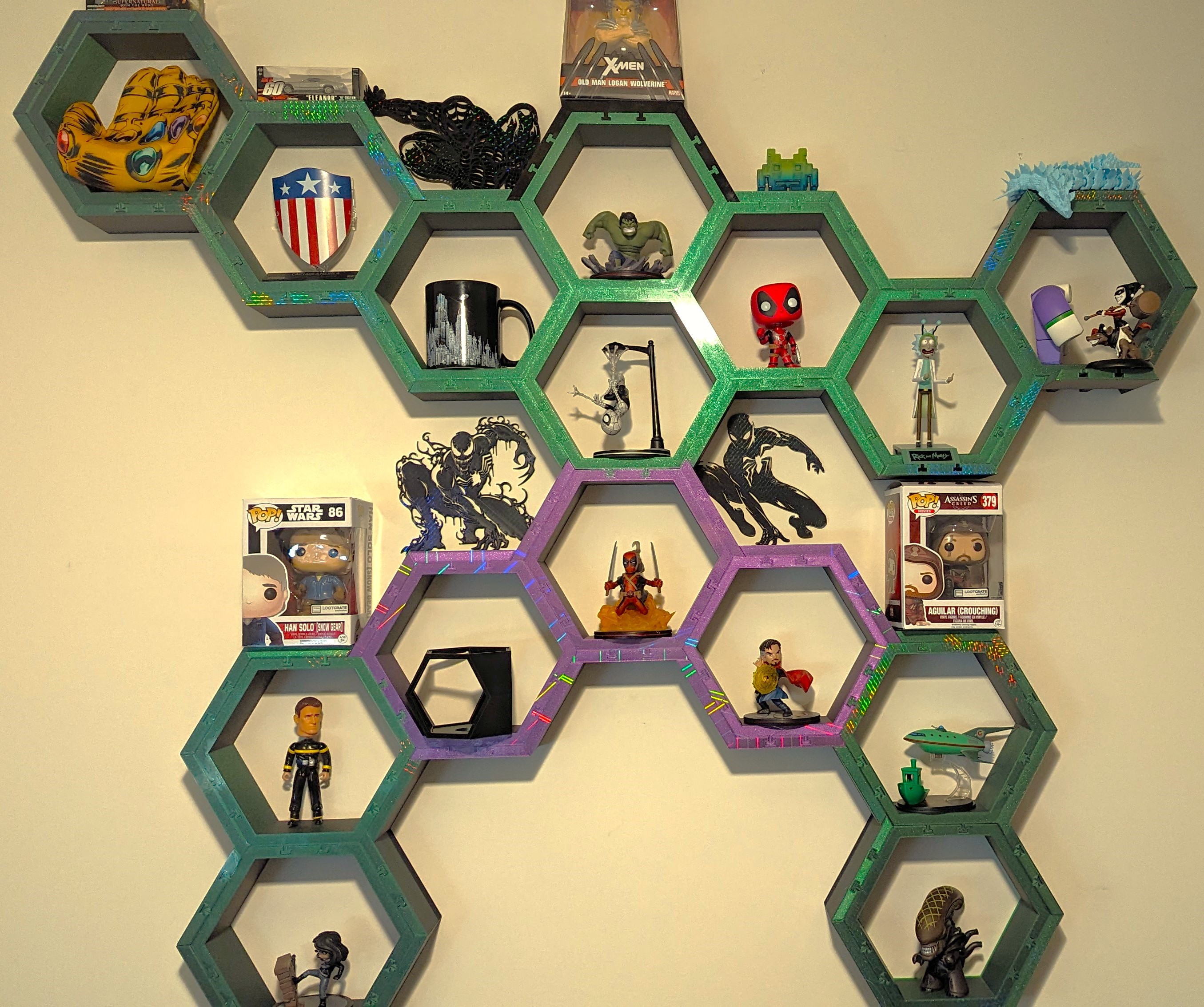 Hex Shelf Now With Connection Covers And More Mounting Tabs! by Preston ...