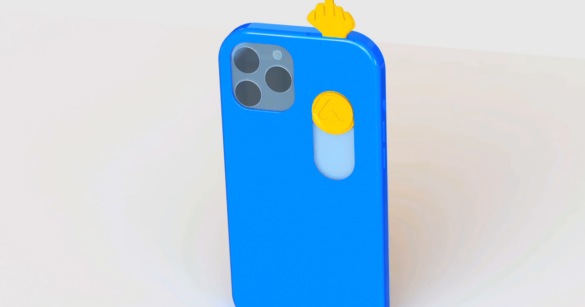 iPhone 12 Pro Max - Sliding Middle Finger Case by 3dxav | Download free ...