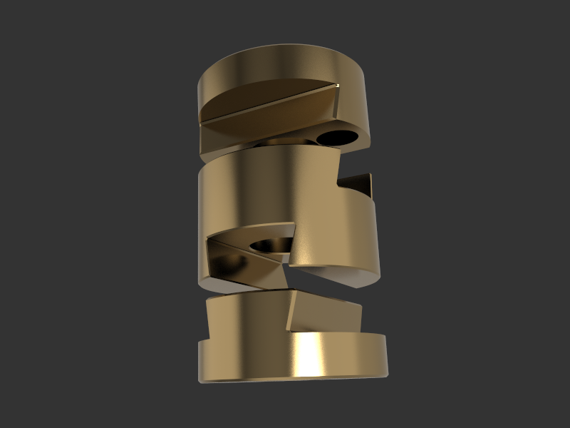 Oldham Coupling T8 Z-axis by TMP NFT | Download free STL model ...