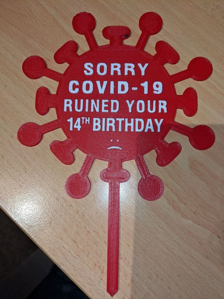 Covid-19 Birthday cake topper by Joe Formica | Download free STL model ...