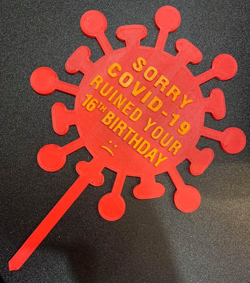 Covid-19 Birthday cake topper by Joe Formica | Download free STL model ...