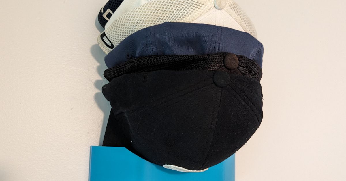 Baseball Cap Hat Rack Holder by sevenbravo | Download free STL model ...