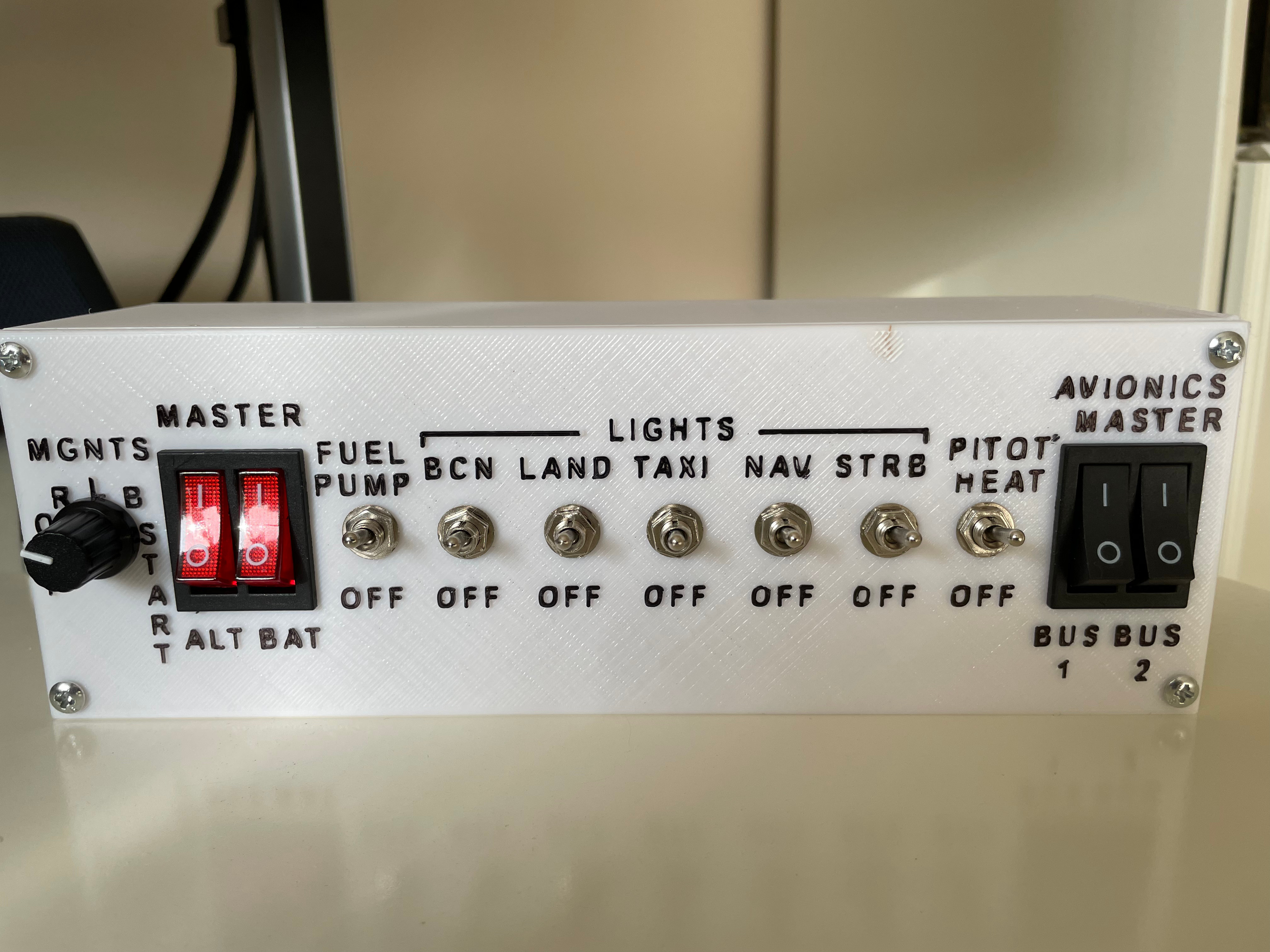 Cessna 172 style switches and lights panel by Francisco Javier ...