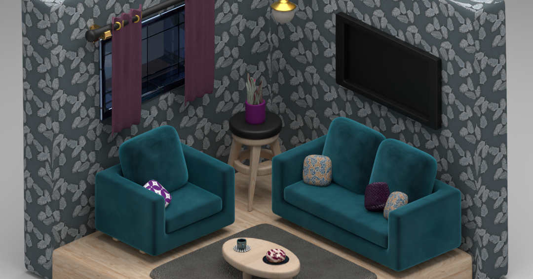 3D Living room by Marialena Kousidoni | Download free STL model ...