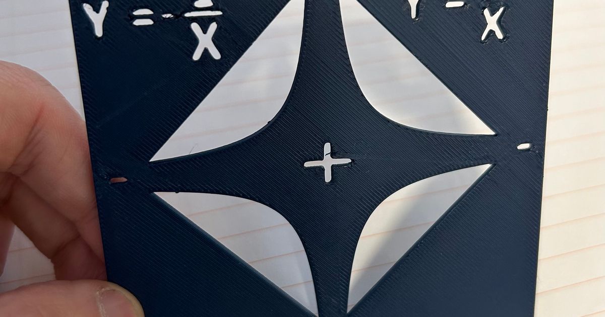 Hyperbola stencil (1 cm) by Nikita Konovalov | Download free STL model ...
