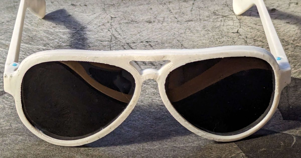 Solar Eclipse Aviator Sunglasses by cheeric | Download free STL model ...