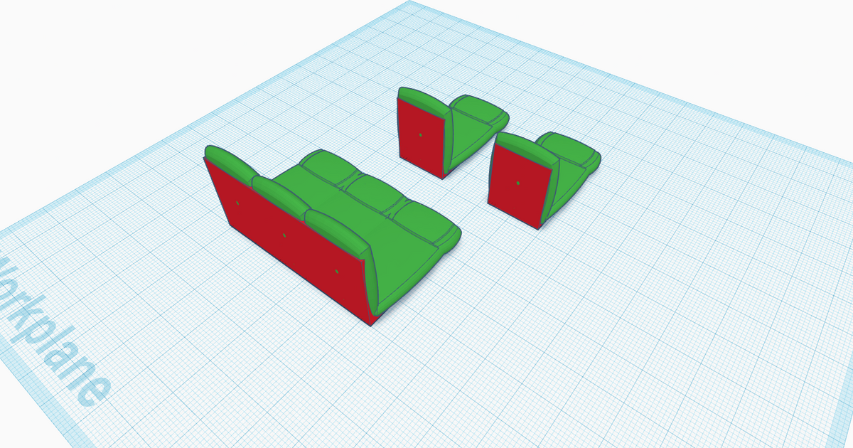 Gscale Coach Seats Single and treble seating by DickyC | Download free ...