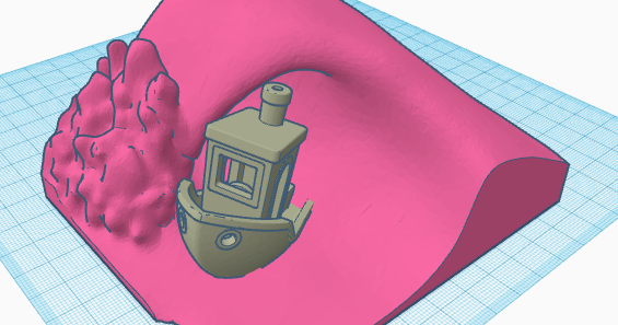 Benchy in wave by kobi | Download free STL model | Printables.com
