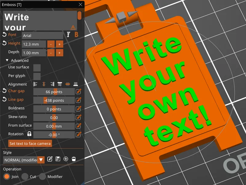Mini Standup Sign - Double Sided by Plastic Flow | Download free STL ...