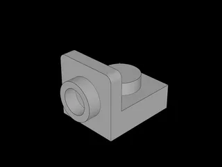 Lego Compatible (36840.dat) Bracket 1 x 1 - 1 x 1 Up by thall72 | Download free STL model ...