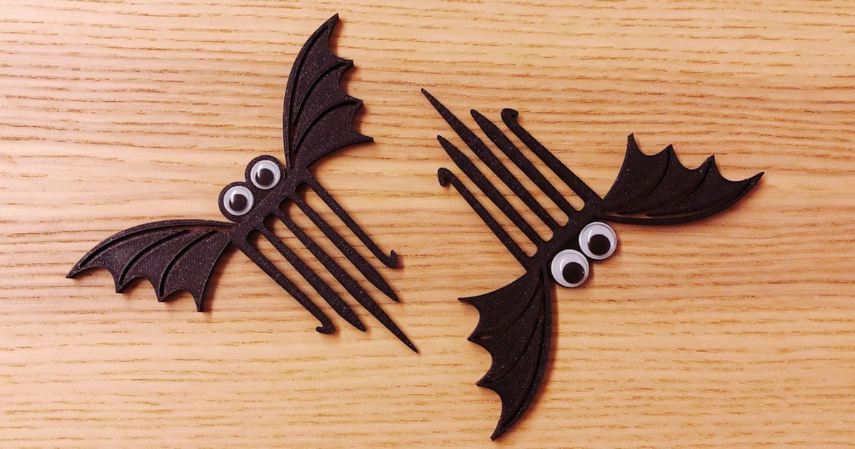 Cute Halloween bat comb by hellgy | Download free STL model ...