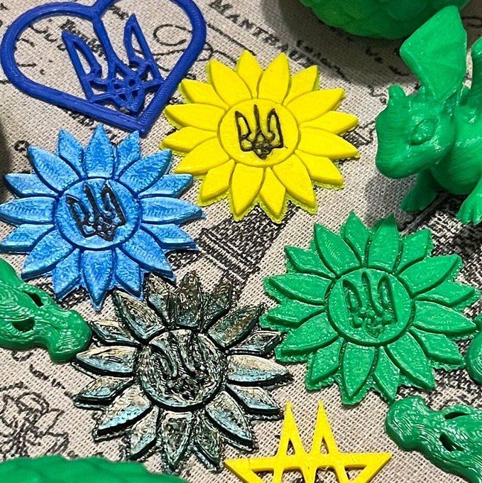 Tryzub Sunflower by Astartiel | Download free STL model | Printables.com