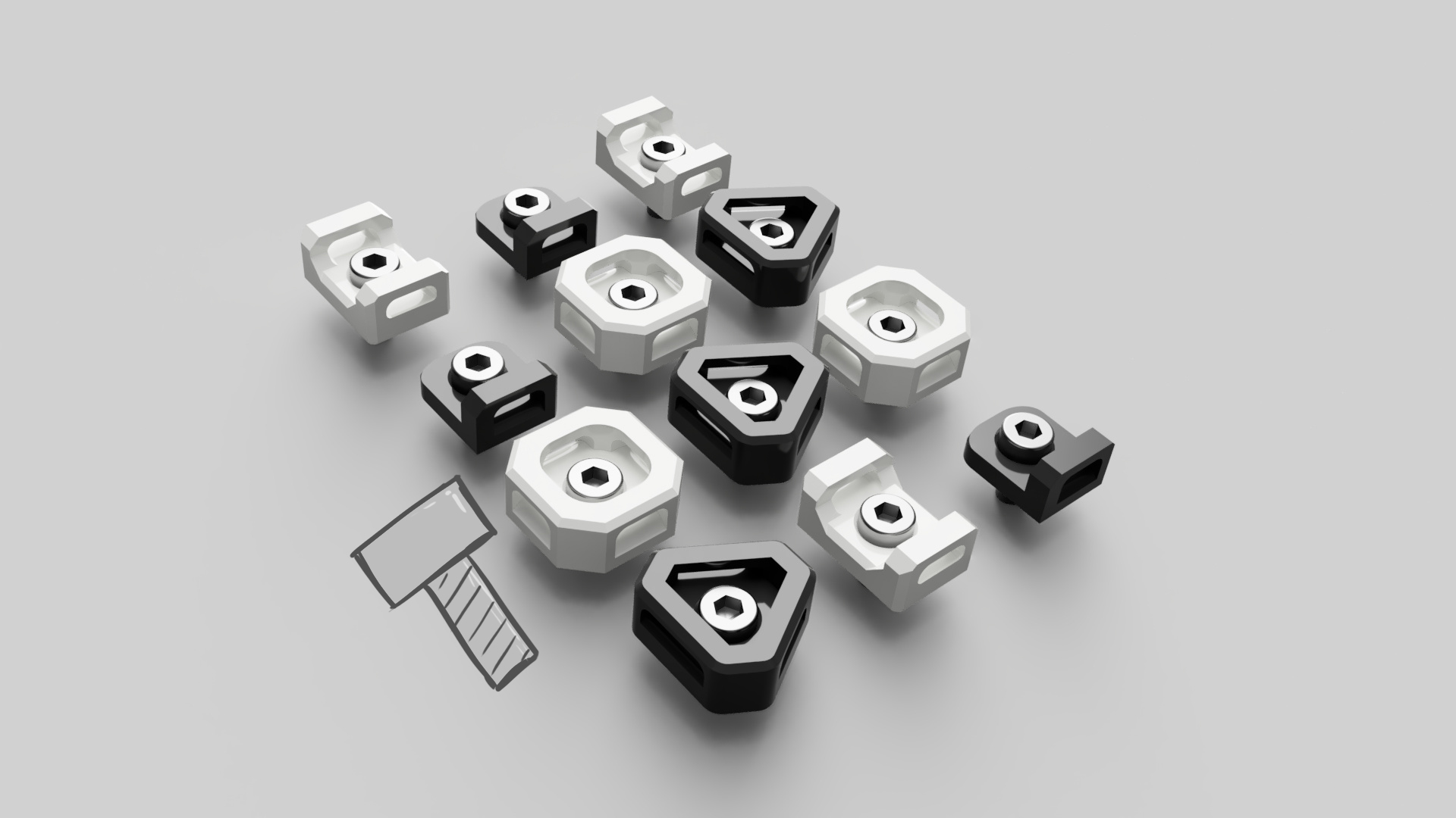Cable Tie Holders M3 M4 M5 by Drak | Download free STL model ...