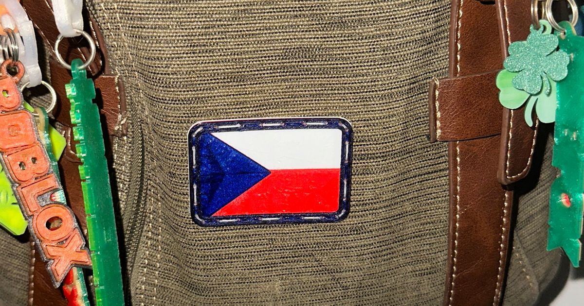 Czech sew-on patch rectangle 4 color no AMS nasivka by CrazyCzech | Download free STL model ...