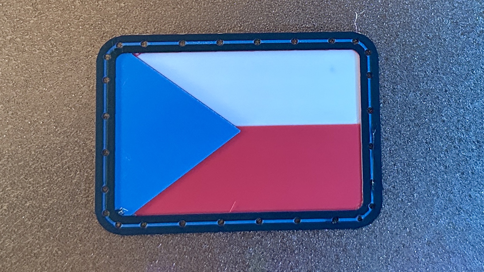 Czech sew-on patch rectangle 4 color no AMS nasivka by CrazyCzech | Download free STL model ...