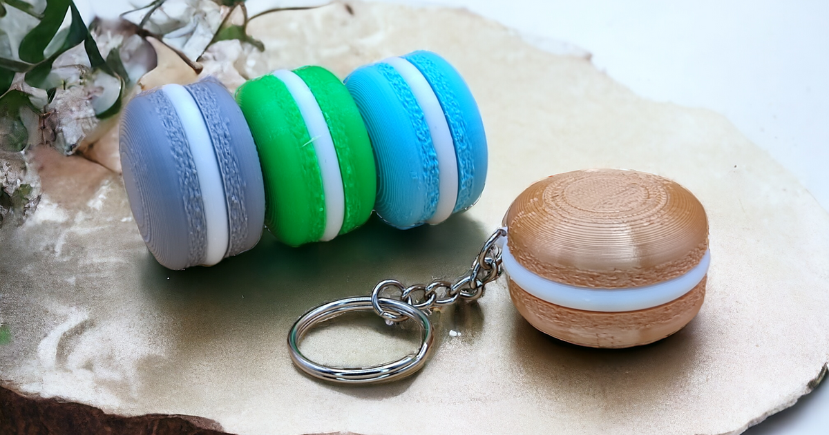 Macaron keychain by 3DRF.GR | Download free STL model | Printables.com