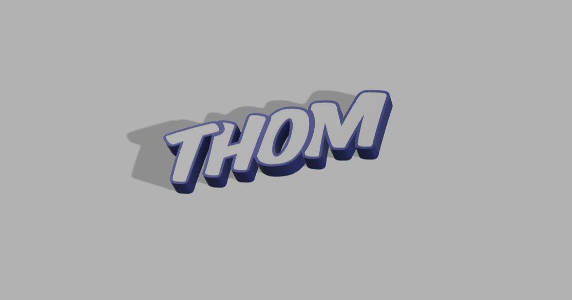 Prénom lumineux THOM by Mitsu3D | Download free STL model | Printables.com
