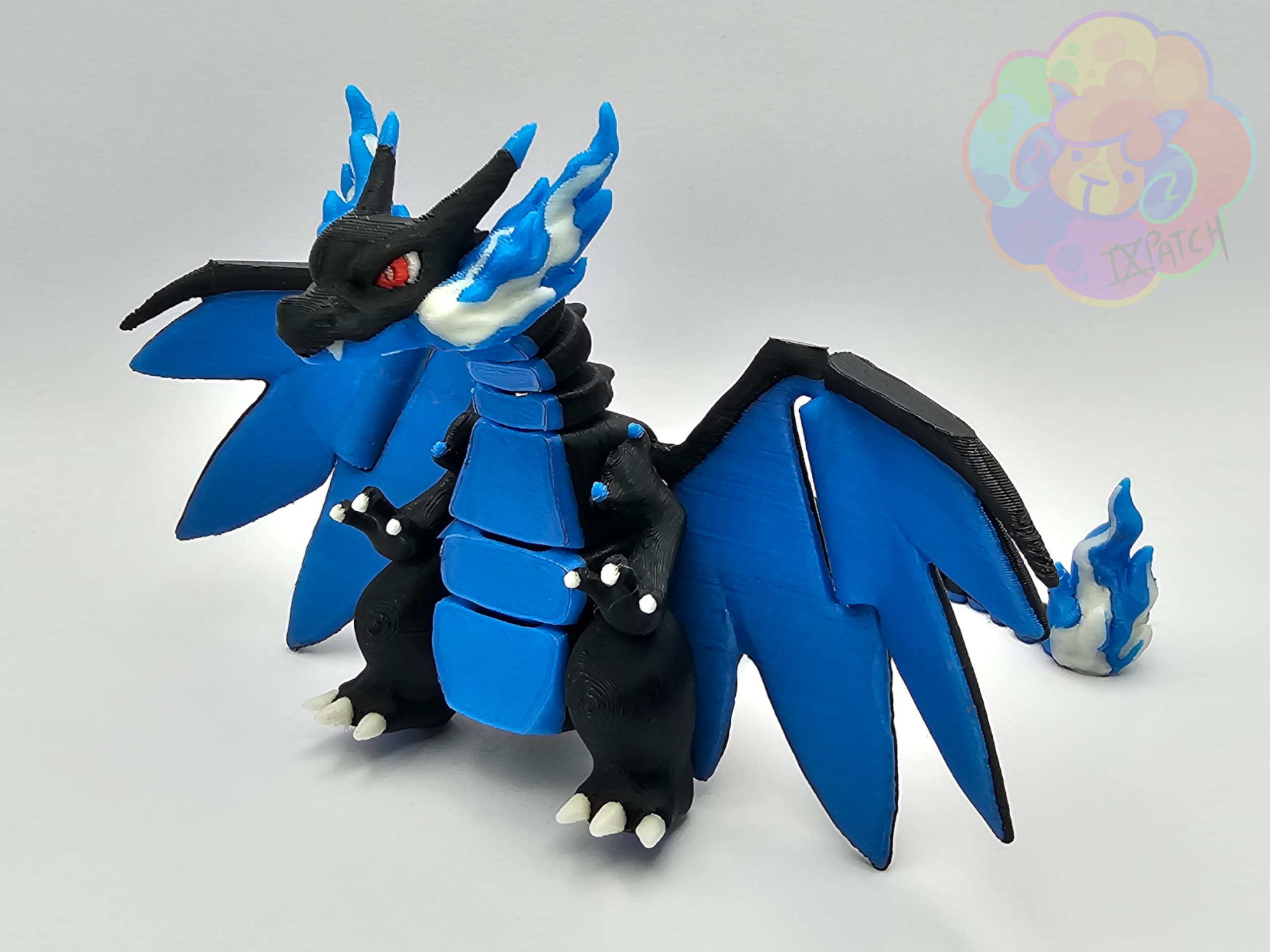 Mega Charizard X - Flexi Articulated Pokémon (print in place, no ...