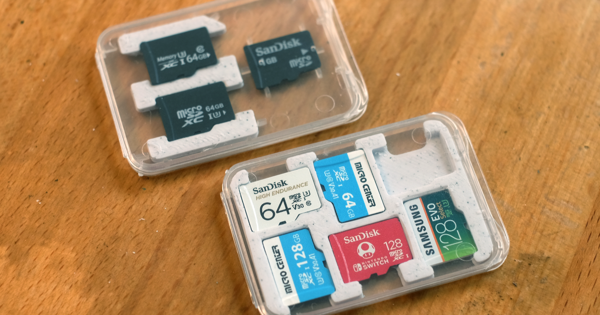 MicroSD + Adapter Case Inserts by NLD Design Shop | Download free STL ...