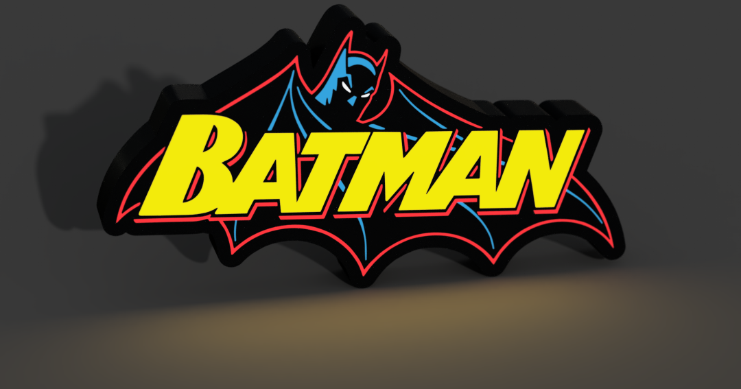 Batman Lightbox LED Lamp by braga3dprint | Printables Store