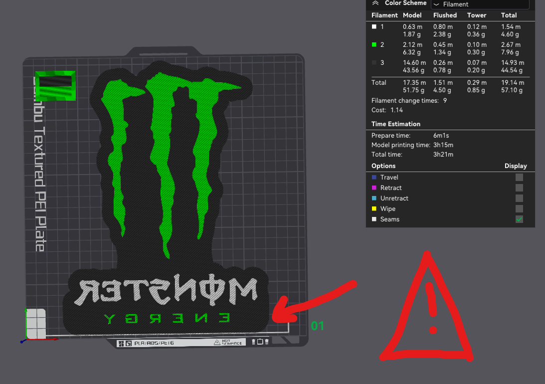 Monster Energy Lightbox LED Lamp by braga3dprint | Printables Store