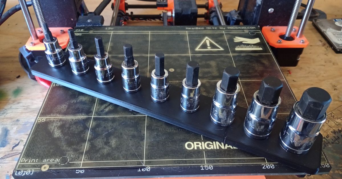 Hex Bit Socket organizer for Harbor Freight Pittsburgh 9 pc. Set par ...