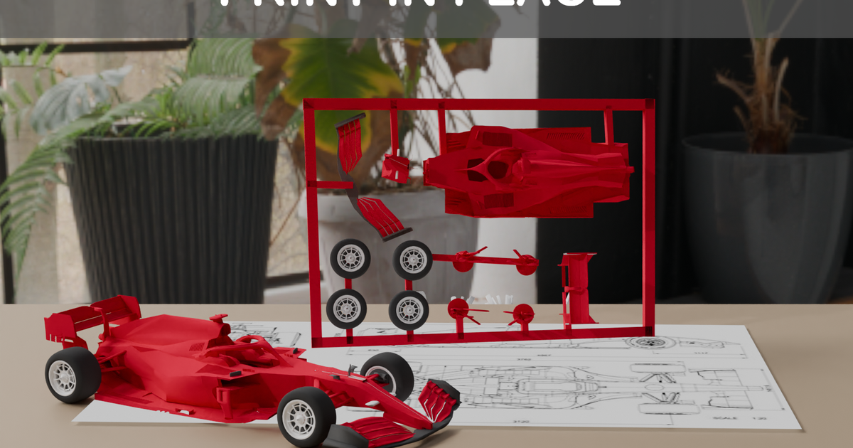 Formula 1 Car - Kit Card by Crea_Hicks | Download free STL model ...