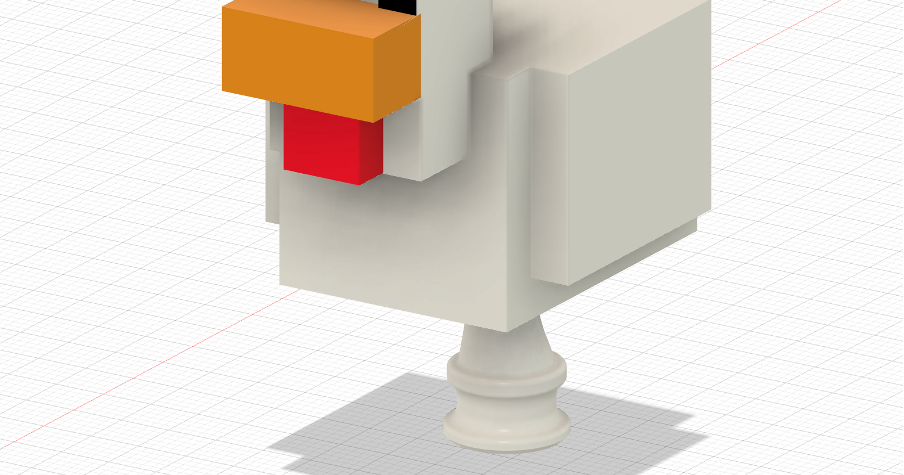 Minecraft chicken for crocs by Luis Kohl | Download free STL model ...