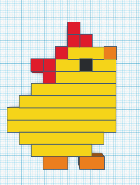Little-Pixel Chick with a Bow-Tie by MeNameJake | Download free STL ...