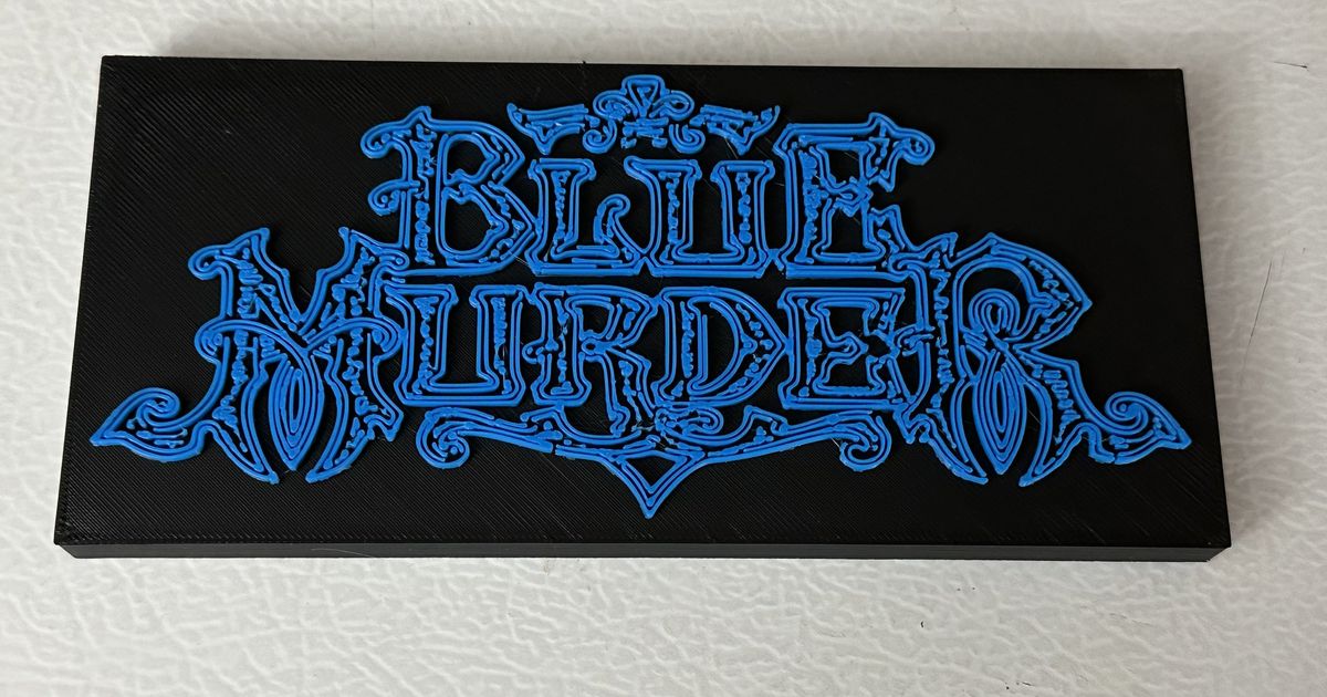 Blue Murder band sign by rsnider2 | Download free STL model ...