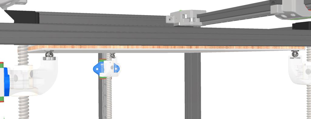 BLV 6mm Gates XY and 3xSFU1204 kinematic leveling Z motion system for ...