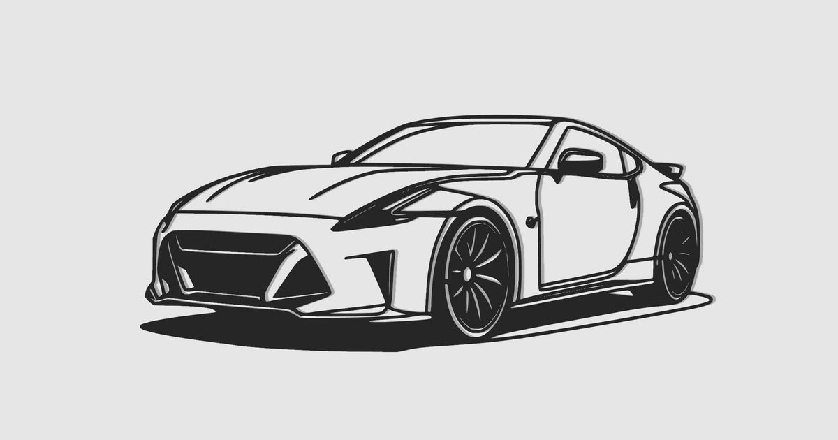 Japanese Car Wall decoration Line Art JDM by Beniuuu | Download free ...