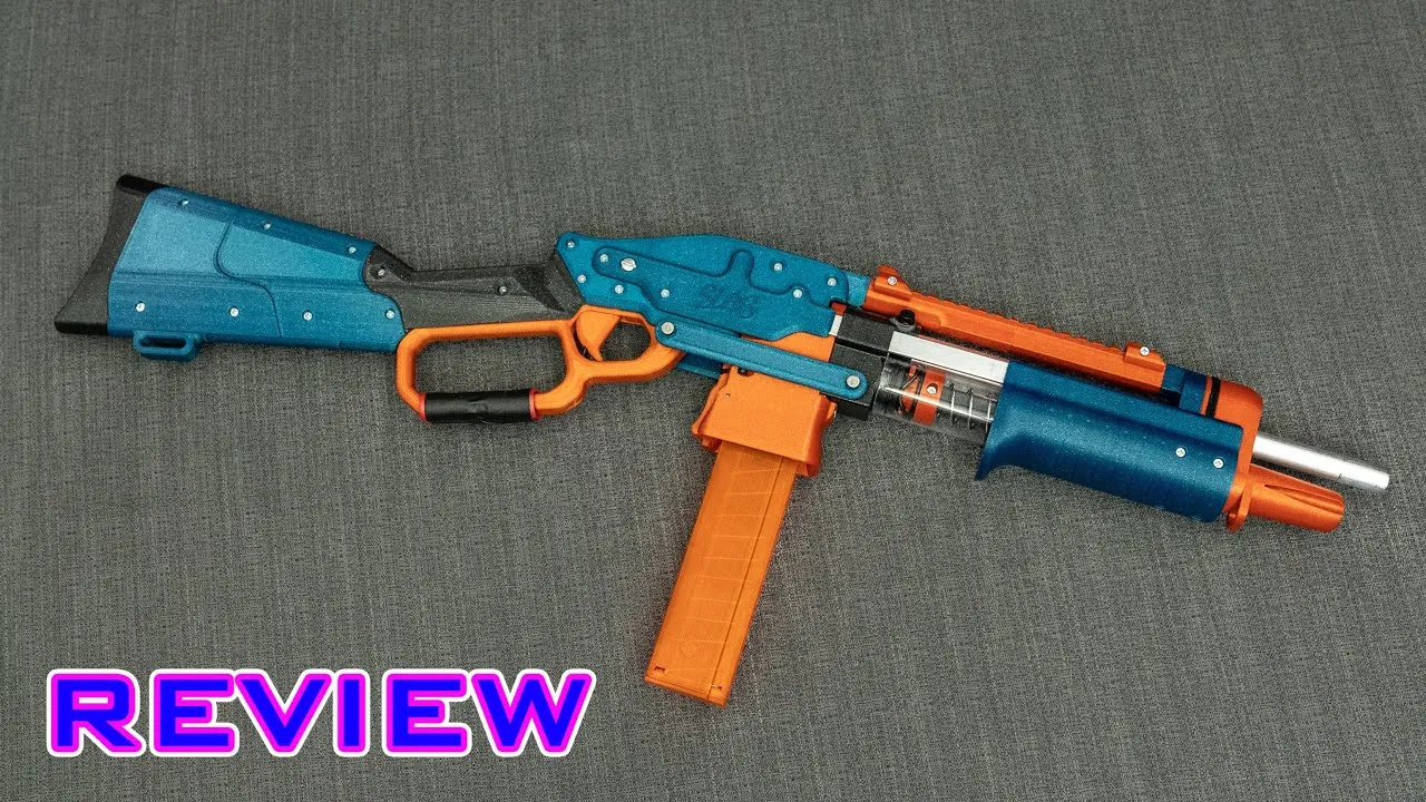 SLAB - Silly's Lever Action Blaster (Nerf Homemade) by Sillybutts | Download free STL model ...