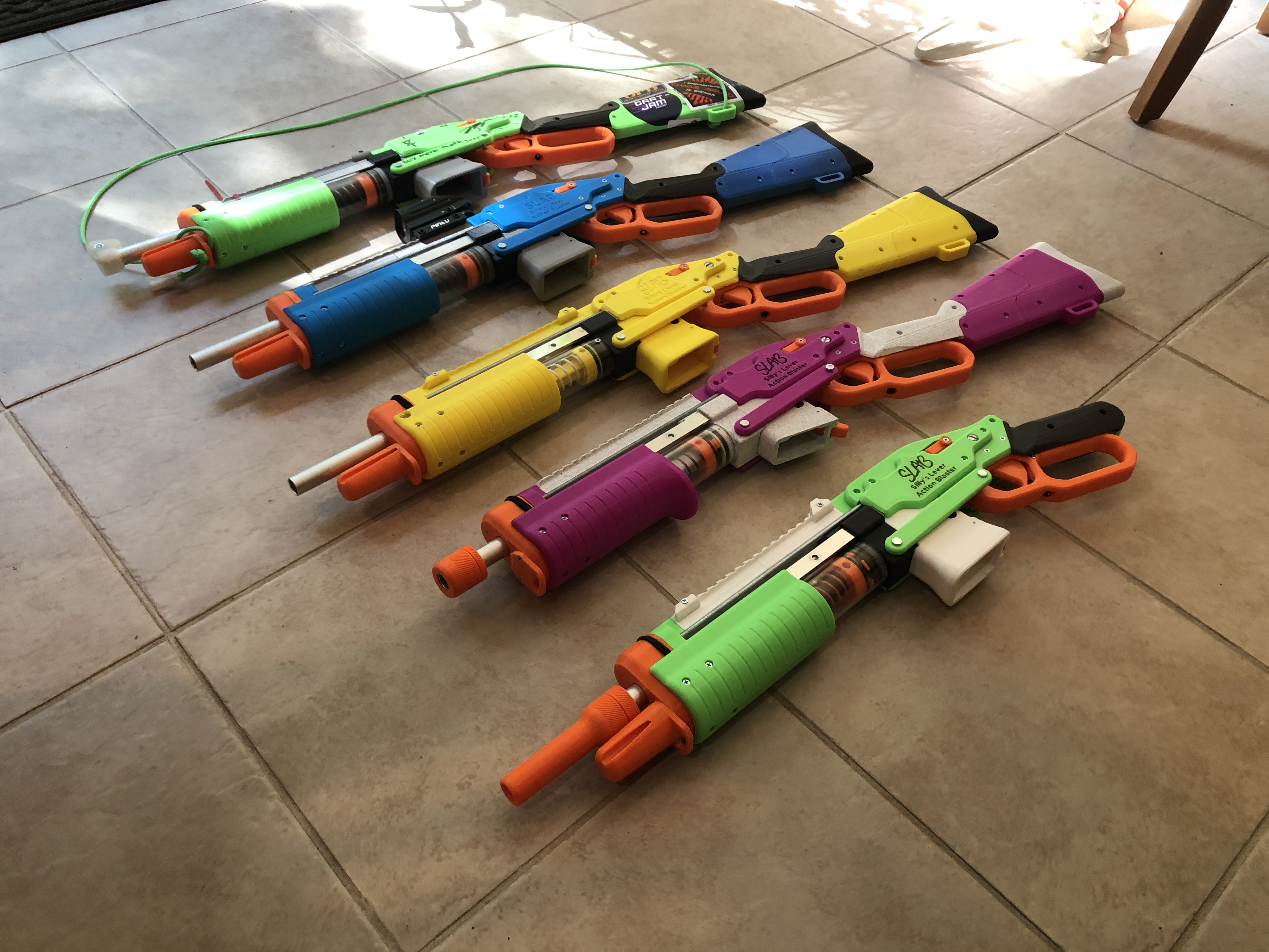 SLAB - Silly's Lever Action Blaster (Nerf Homemade) by Sillybutts | Download free STL model ...