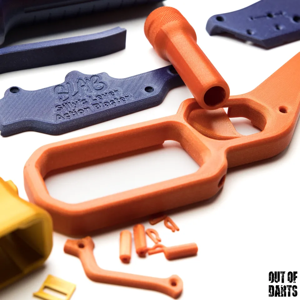 SLAB - Silly's Lever Action Blaster (Nerf Homemade) by Sillybutts | Download free STL model ...