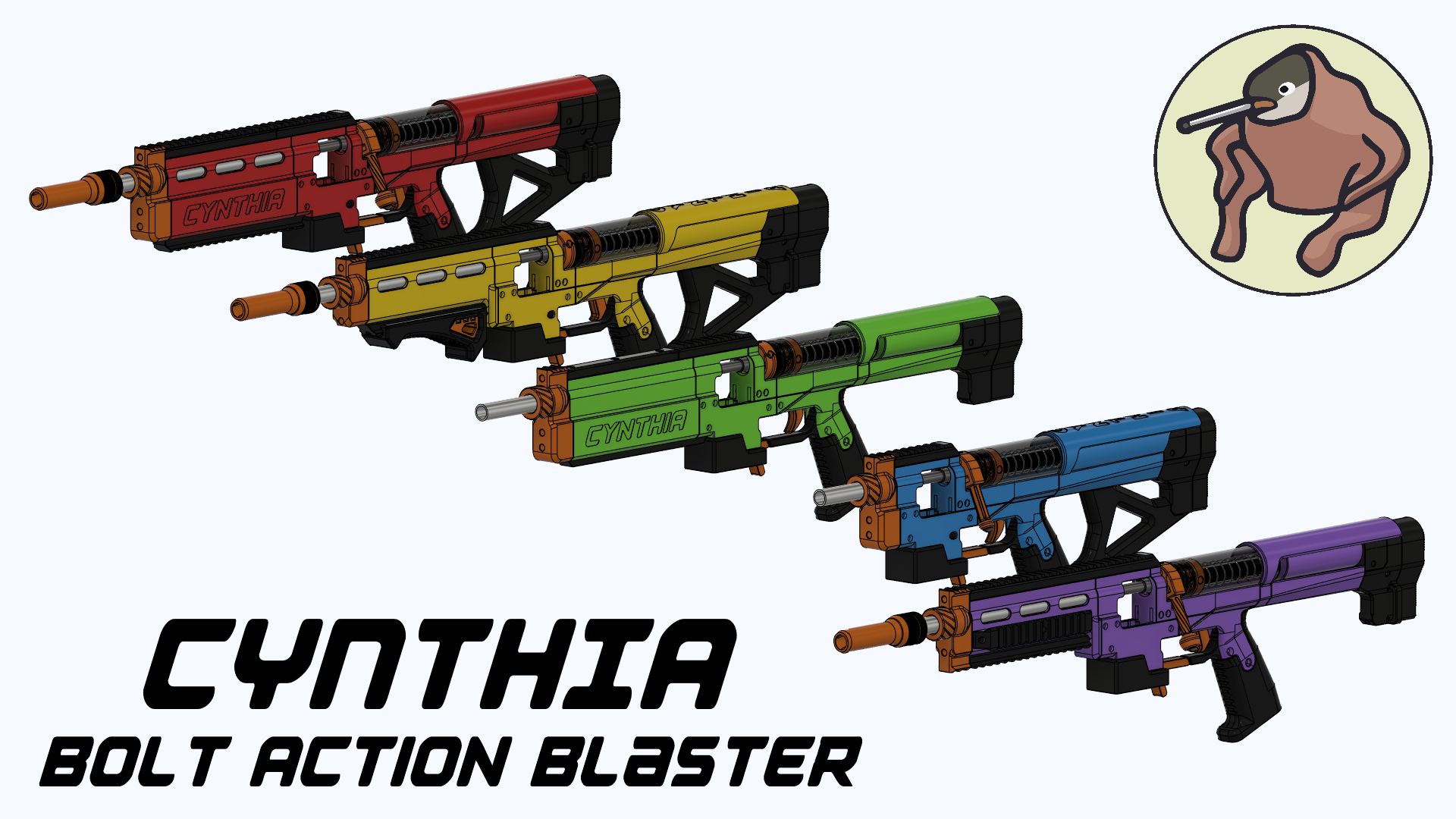Cynthia - Bolt Action Blaster (Nerf Homemade) by Sillybutts | Download free STL model ...