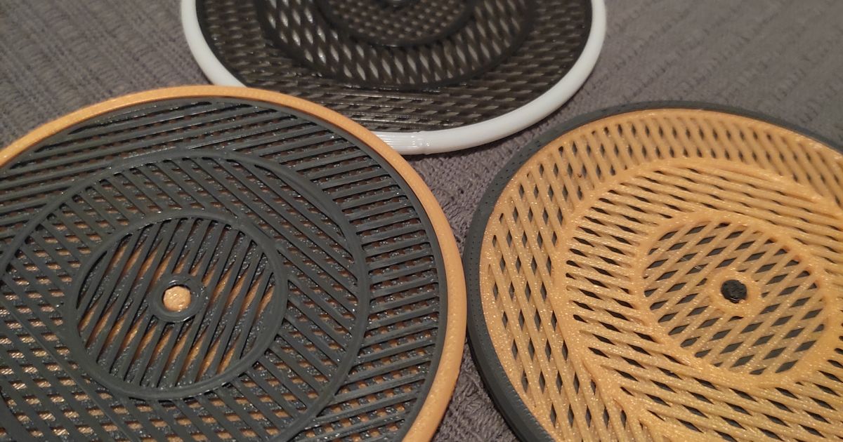 Moving Moiré Pattern Coaster - two inserts by nadapapa | Download free ...