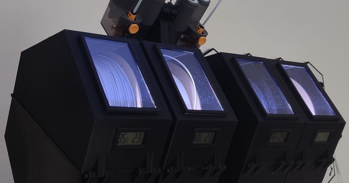 A1 AMS Lite Hexagon Drybox - LED MOD by pixelschubbser | Download free ...