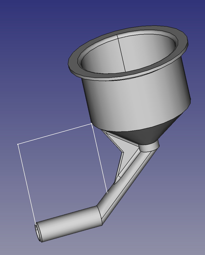 Angled Funnel / Entonnoir à 90° by bydand | Download free STL model ...
