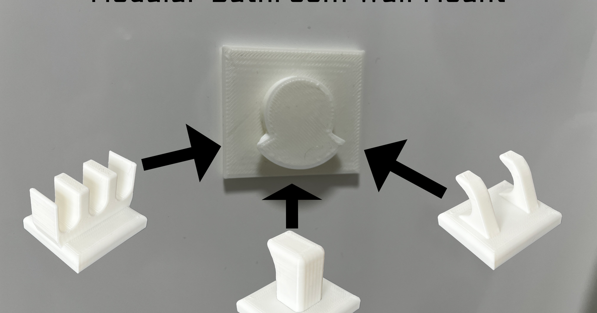 Modular Bathroom Wall Mount by Adam | Download free STL model ...