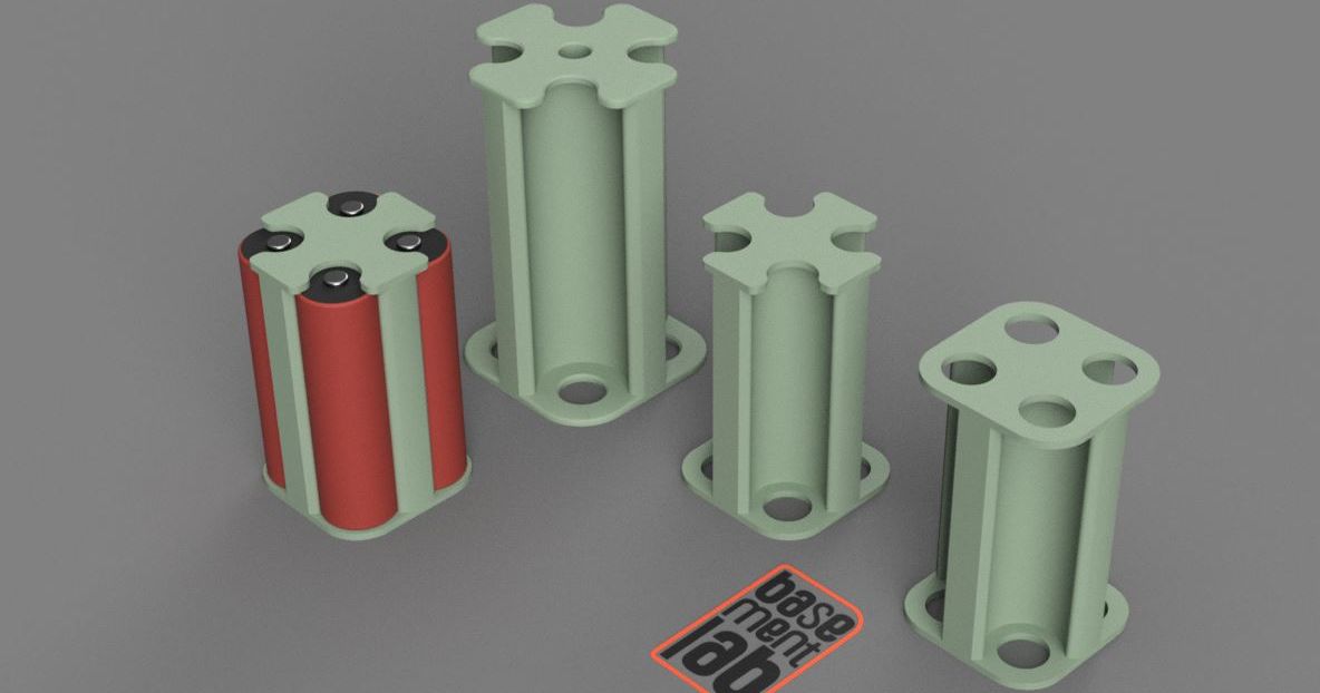 Battery Pack Holders 4x AA/18650 - Supporti batterie 4x AA/18650 by ...