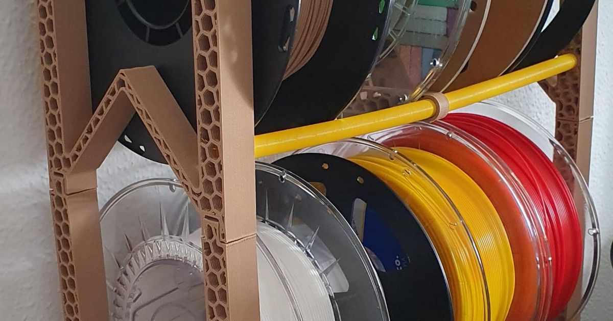 Modular Filament Spool Support - No wall mount - No Screw - No supports ...